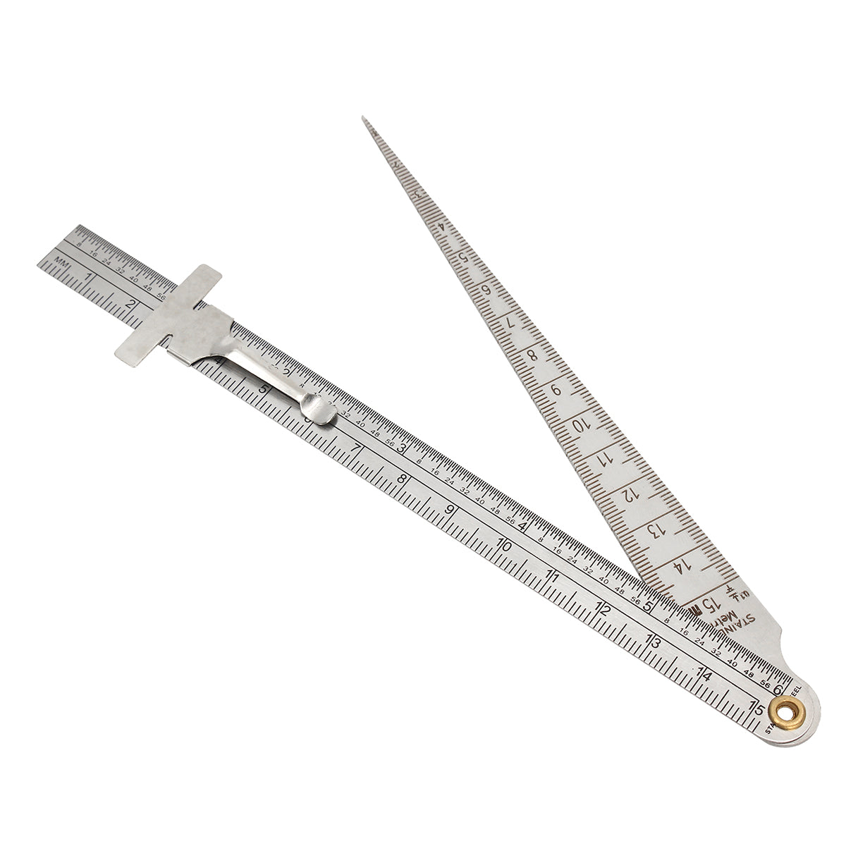 Stainless Steel Welding Taper Gage Gauge Depth Ruler Set Gap Hole Insp ...