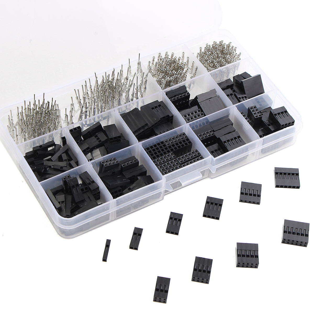 610Pcs 2.54mm Wire Jumper Pin Header Connectors Housing Female Kit And ...