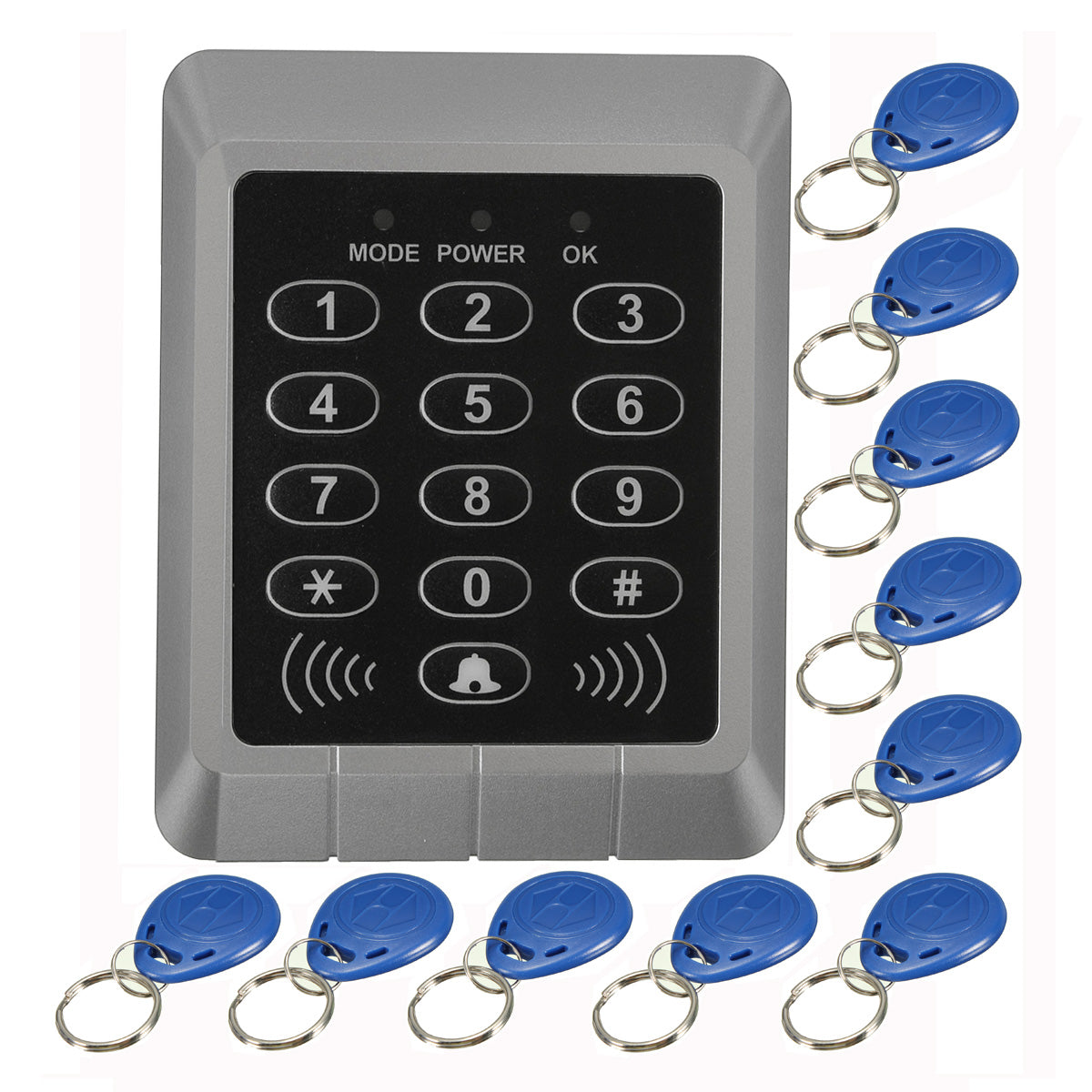 RFID Security Reader Entry Door Lock keypad Access Control System+10 P ...