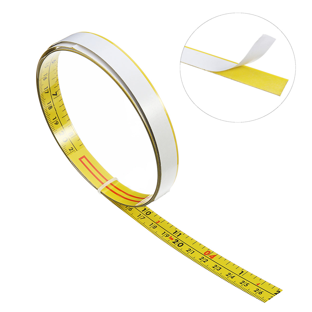 Self Adhesive Inch and Metric Ruler Miter Track Tape Measure Steel Mit ...