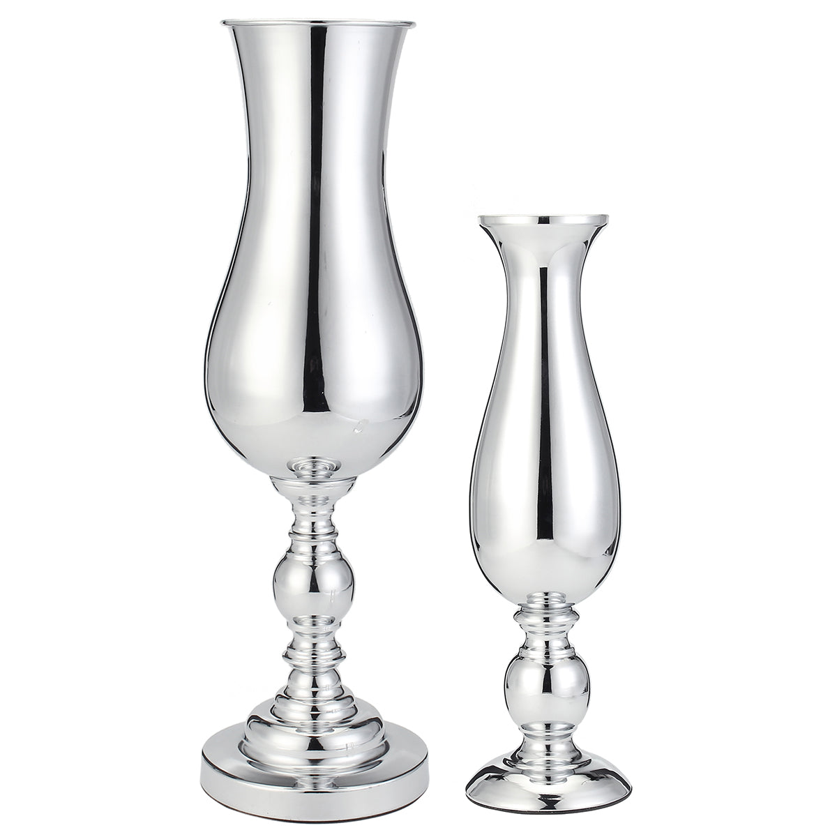 38/51cm Silver Plated Vase Urn Centrepiece Display Wedding Table Flora ...