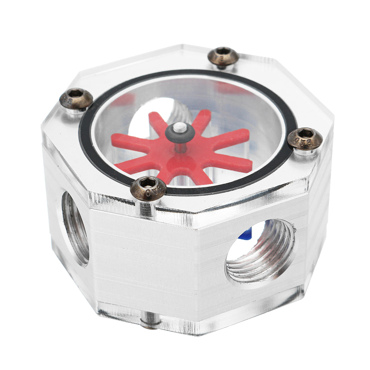Aluminum Alloy 3 Way G1/4 Internal Thread Water Cooling Flow Meter ...