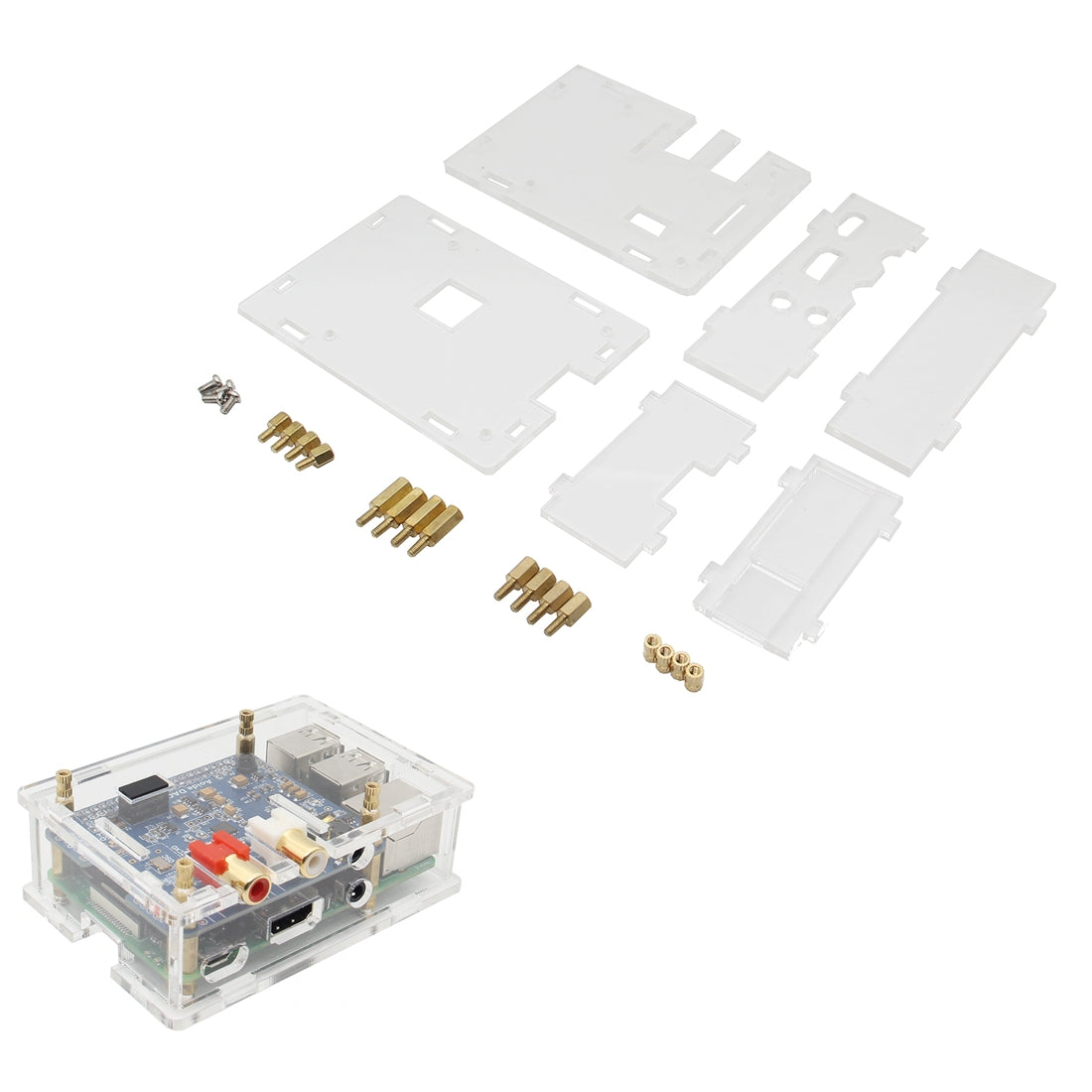 Transparent Acrylic Case For Raspberry Pi DAC II Hifi Sound Card ...