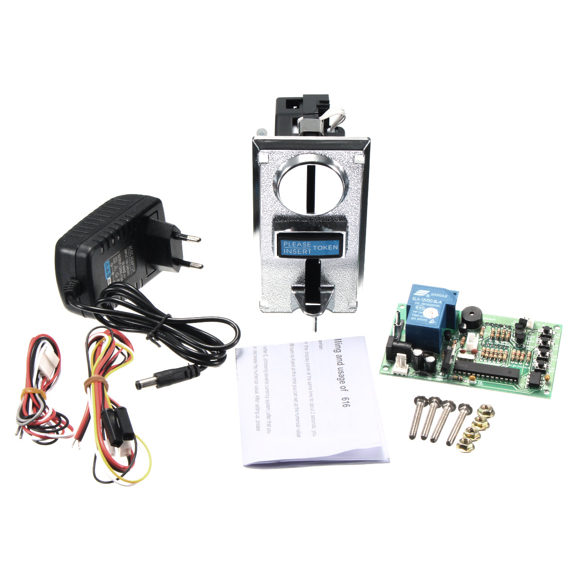 Time Control Board Coin Acceptor With Timer Module Coin Selector For W ...