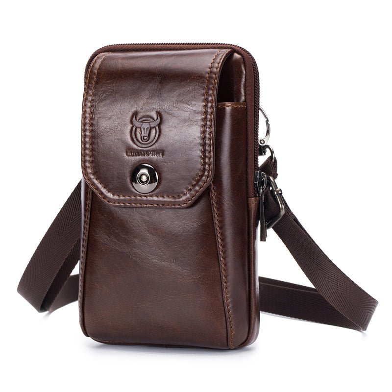 Bullcapatain Mens Waist Phone Pouch Vintage Belt Loop Wallets Shoulder ...