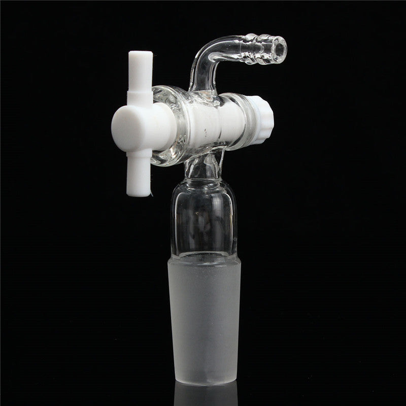 24/40 Glass Vacuum Flow Control Adapter with PTFE Stopcock Male Ground ...