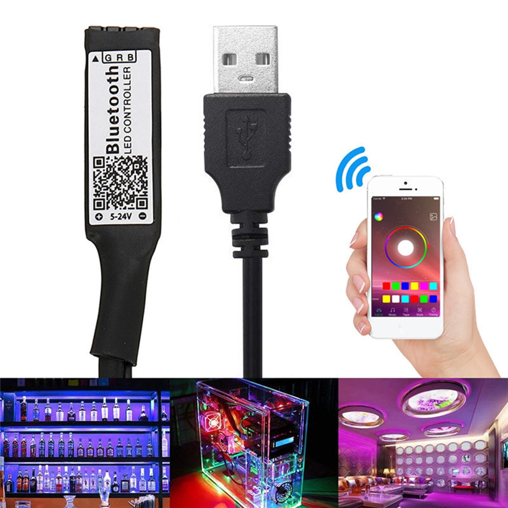 DC5-24V 12A USB Smart RGB LED bluetooth Controller for 3528 5050 Strip ...