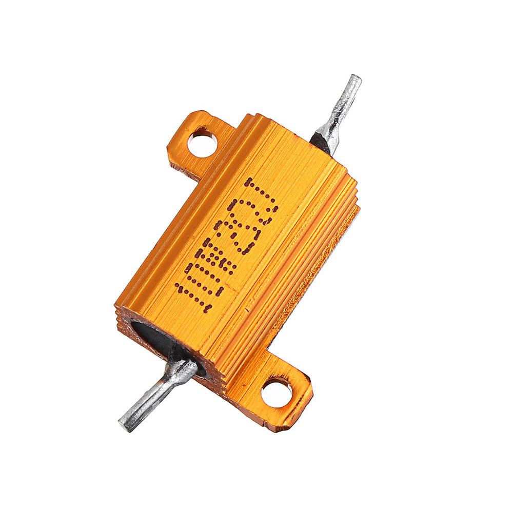 RX24 10W 2R 2RJ Wire Wound Resistor Metal Shell Aluminium Golden Resis ...