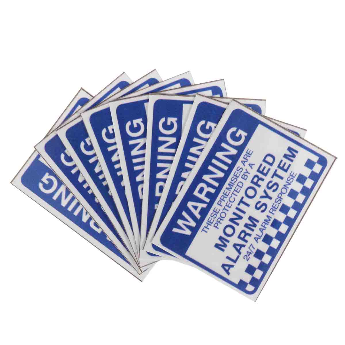 8pcs Alarm System Monitored Warning Security Stickers Waterproof Secur ...