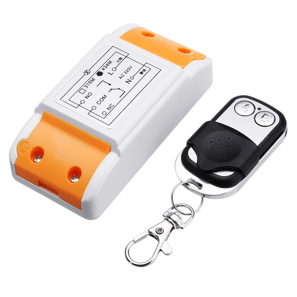 433MHz AC 220V 1CH Channel Wireless Remote Control Switch Module with ...