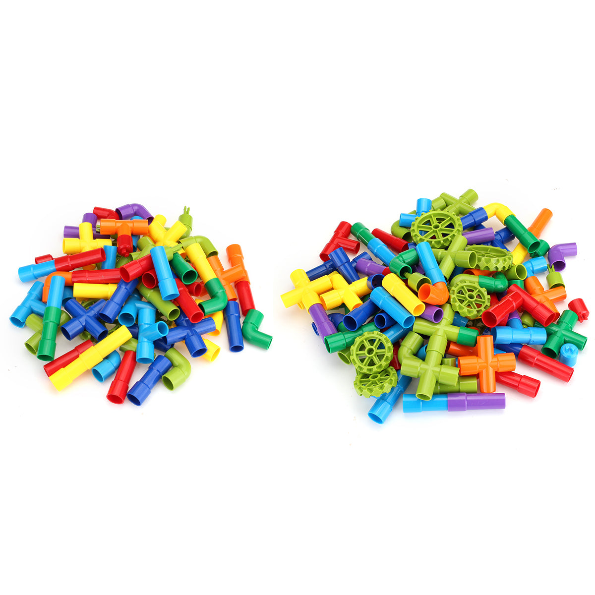 Plastic Multiple Color 72/102Pcs Tube Building Blocks Toy Kids Blocks ...