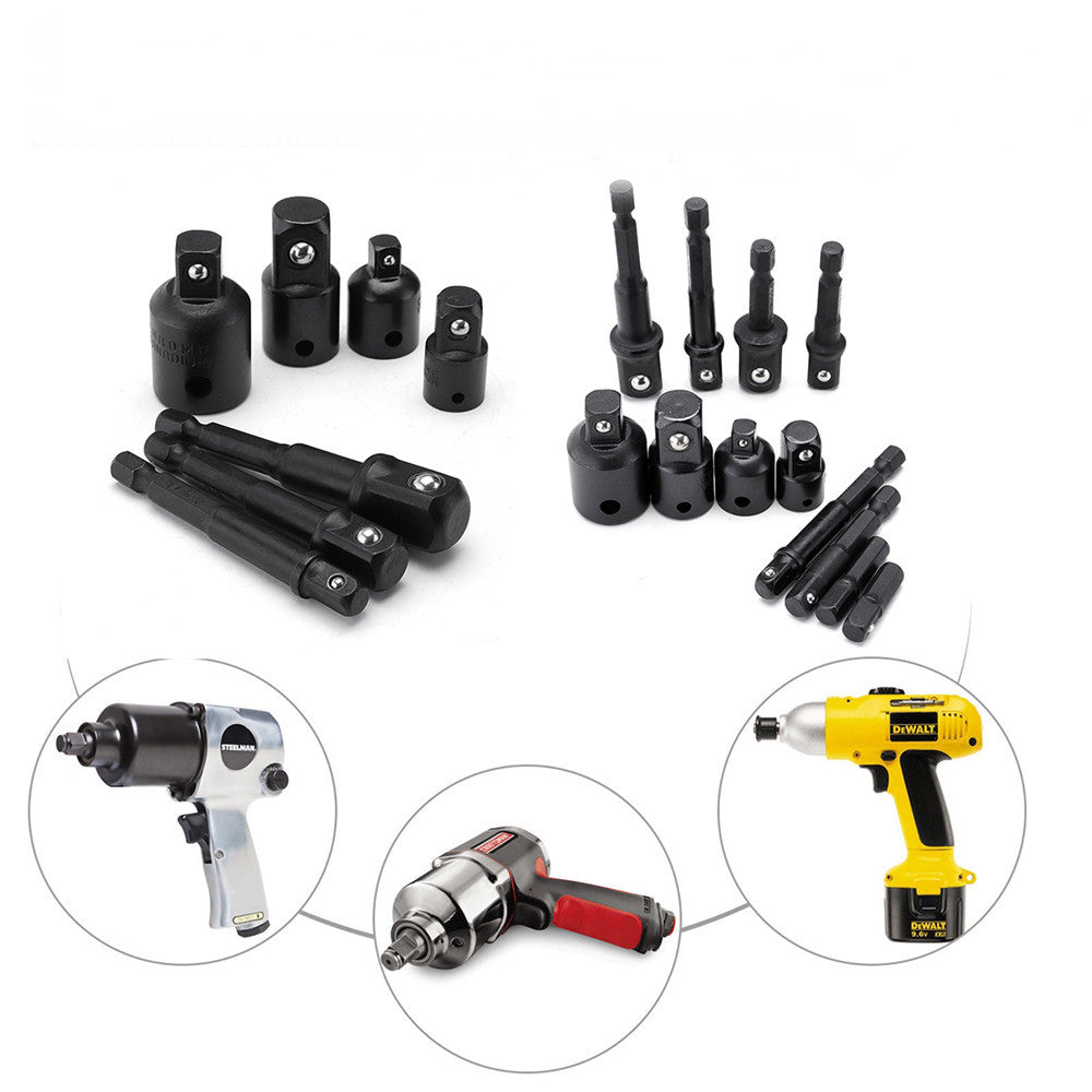 Steel Socket Adapter Reducer Drill Bits Set Hex Shank Tools For Impact ...