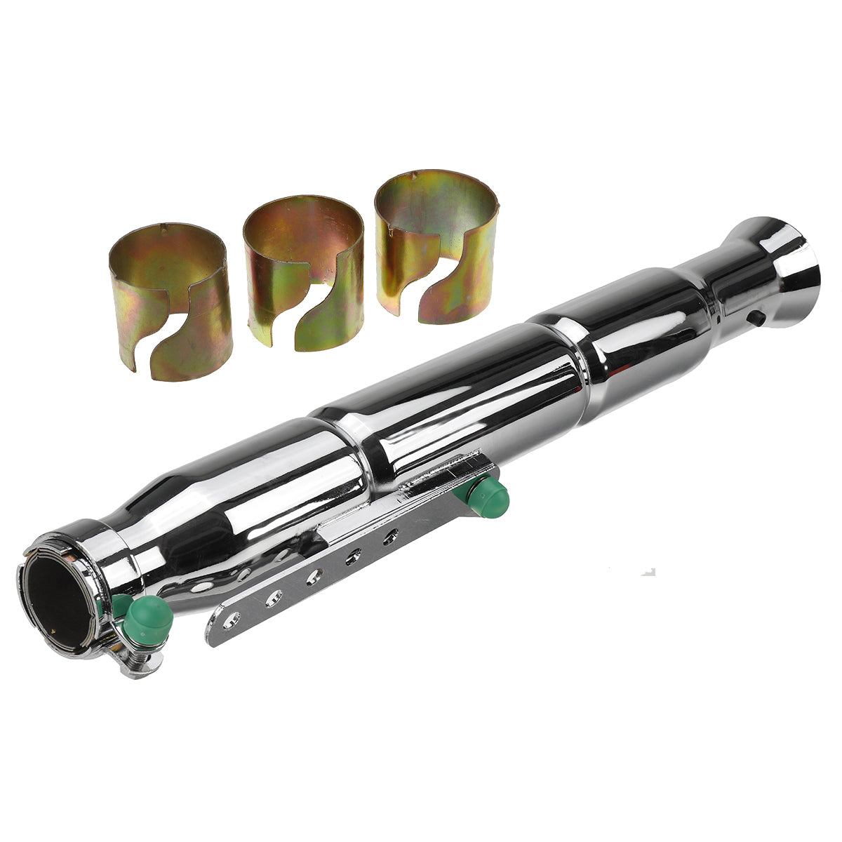 Retro Vintage Motorbike Exhaust Pipe Muffler Silencer Tip Rear Tube Fo ...