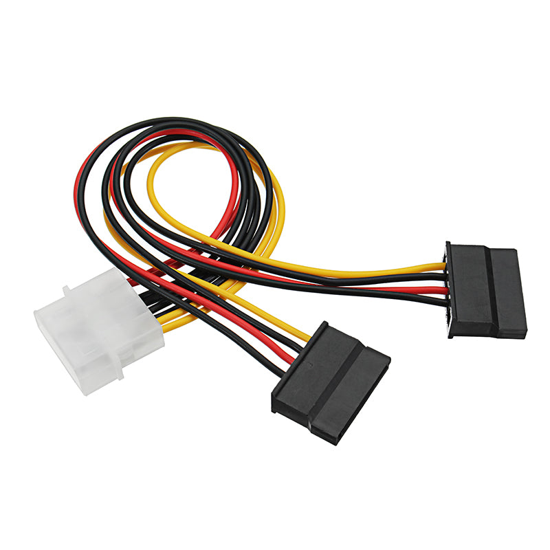 4 Pin Molex IDE Male to 2 port IDE Female SATA Power Cable – Electronic Pro