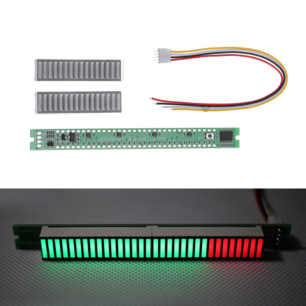 DIY 32 LED Music Electrical Level Indicator VU Meter Audio Level Meter ...