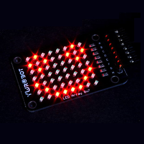 8x7 Red LED Dot Matrix Display Module Electronic Building Blocks For A ...