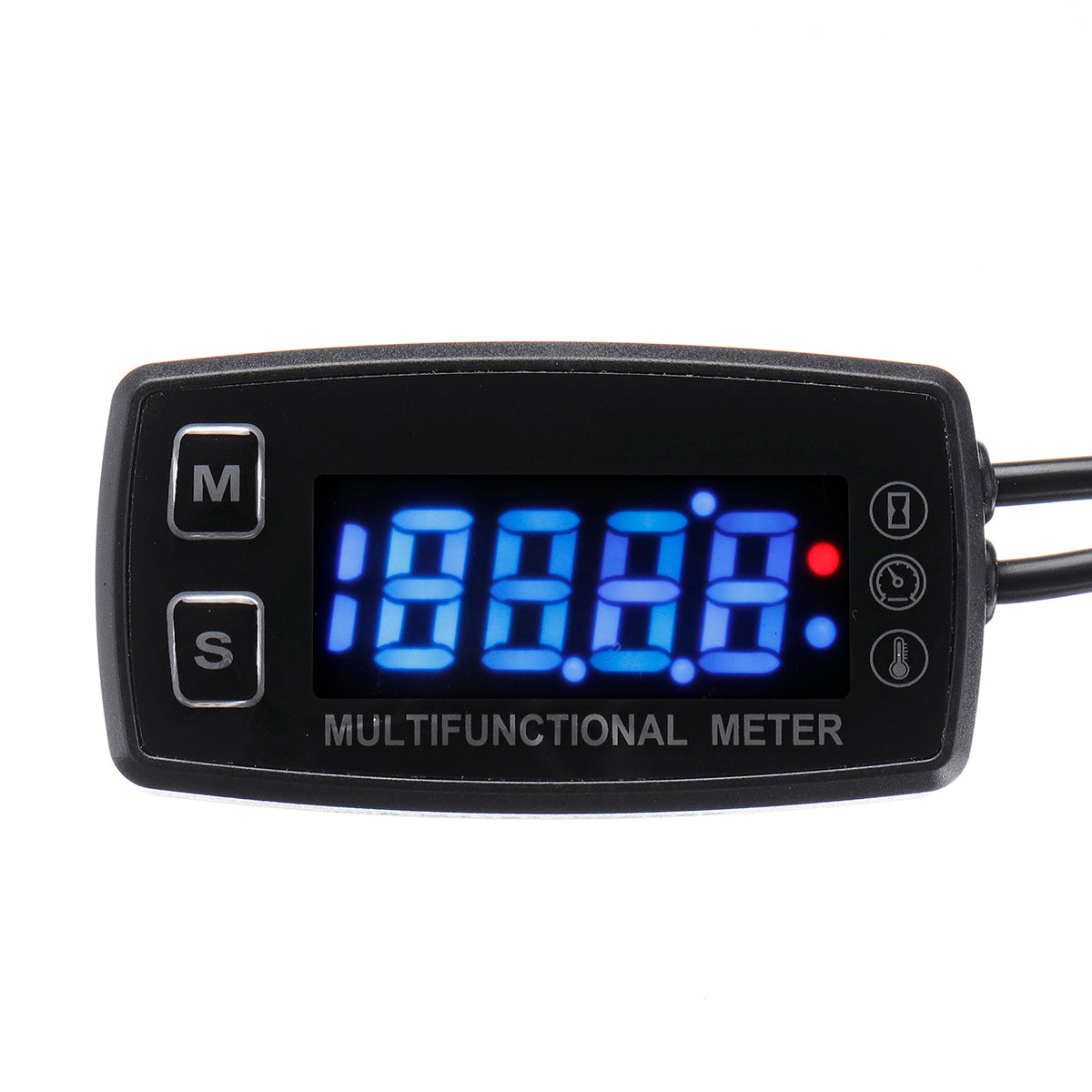 12V Digital LCD Engine Multifunction Tach Hour Meter Tachometer Thermo ...