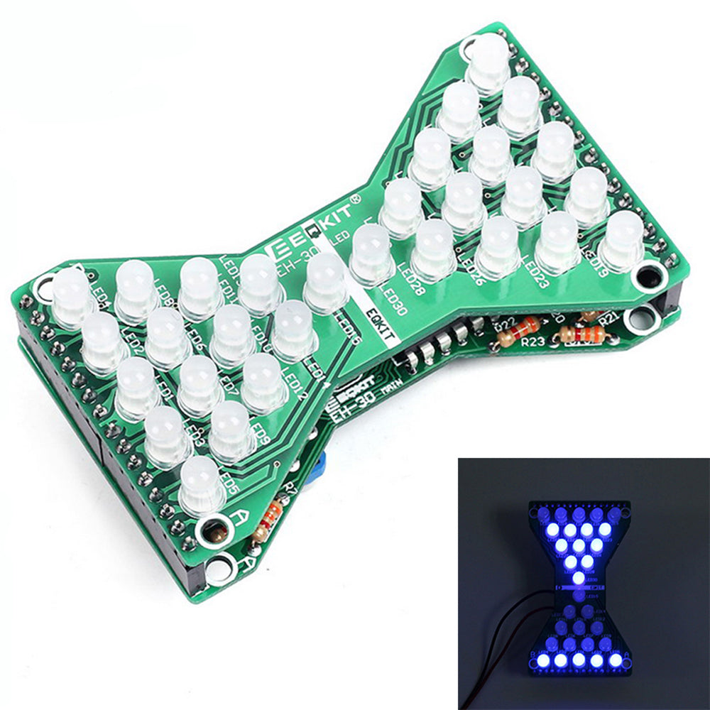 DC 5V Blue DIY LED Electronic Hourglass Kit Soldering Practice Spare P ...