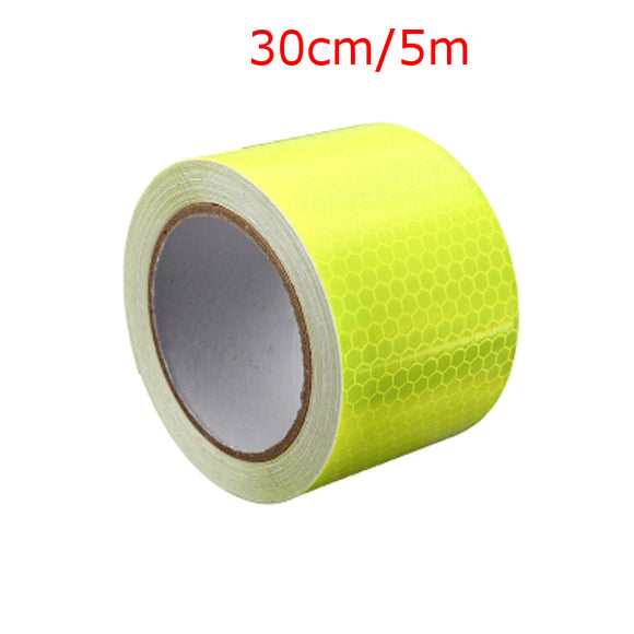 Yellow Reflective Safety Warning Conspicuous Tape Film Sticker 5x30CM ...
