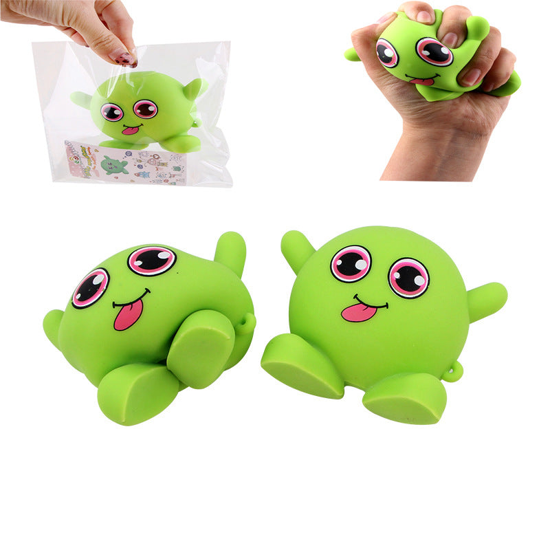 Green Monster Stretch Stress Relief Fidget Reliever Soft Squishy Toy ...