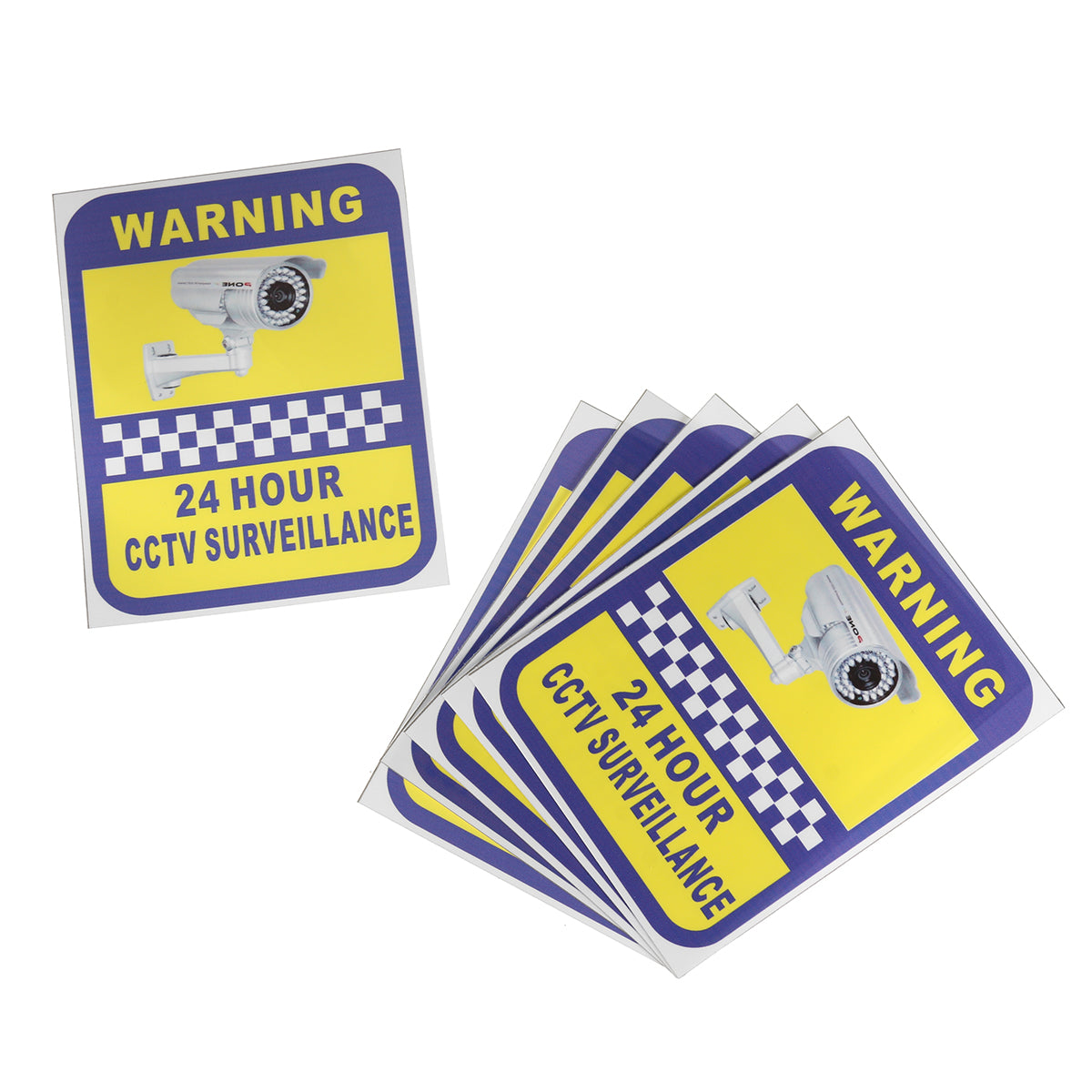 6Pcs CCTV Camera Warning Stickers Surveillance Vinyl Decal Video Secur ...