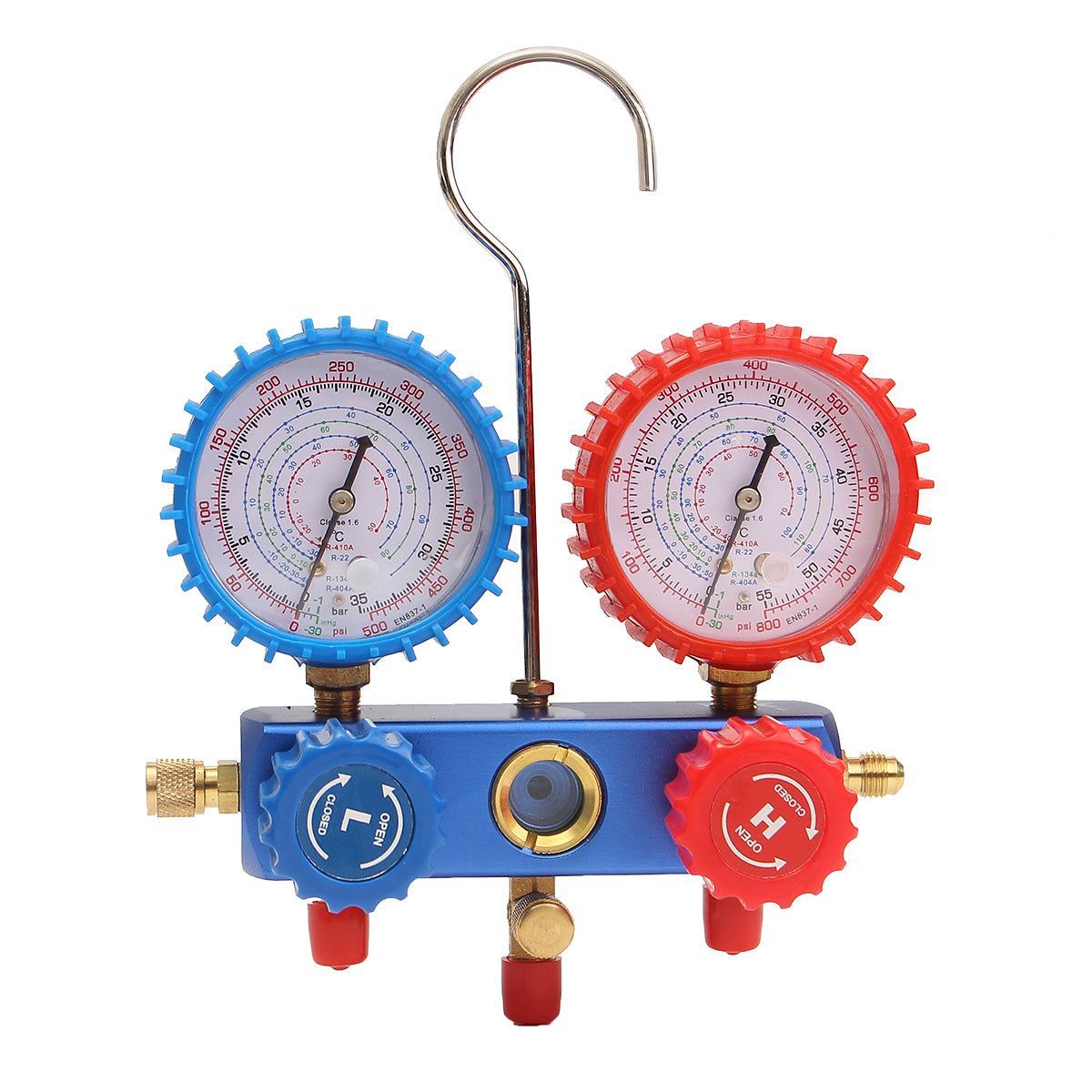 AC Refrigerant Manifold Gauge Set Air Conditioning Tools with Hose and ...