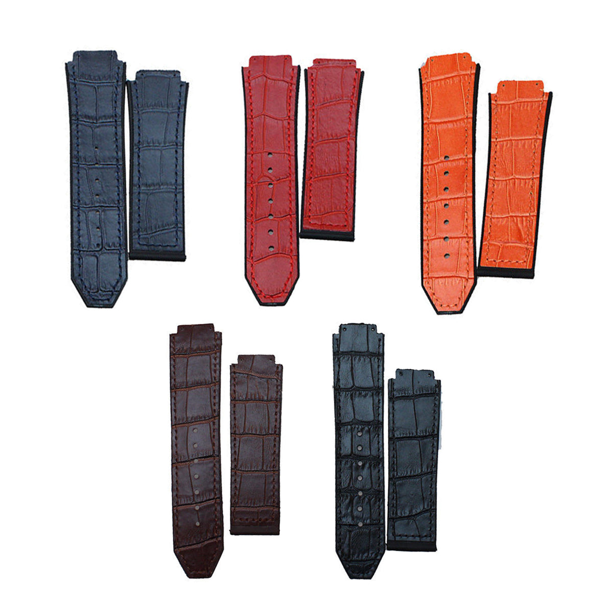 Replacement 25mm Rubber Leather Watch Band Strap For Hublot Big Bang ...