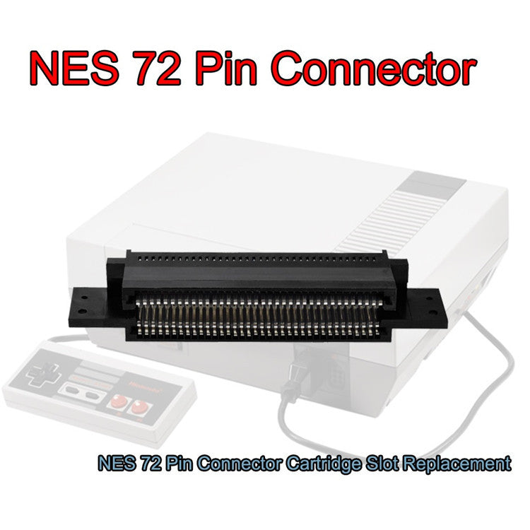 72 Pin Replacement Connector Cartridge Slot for 8 Bit Nintendo NES Ent ...