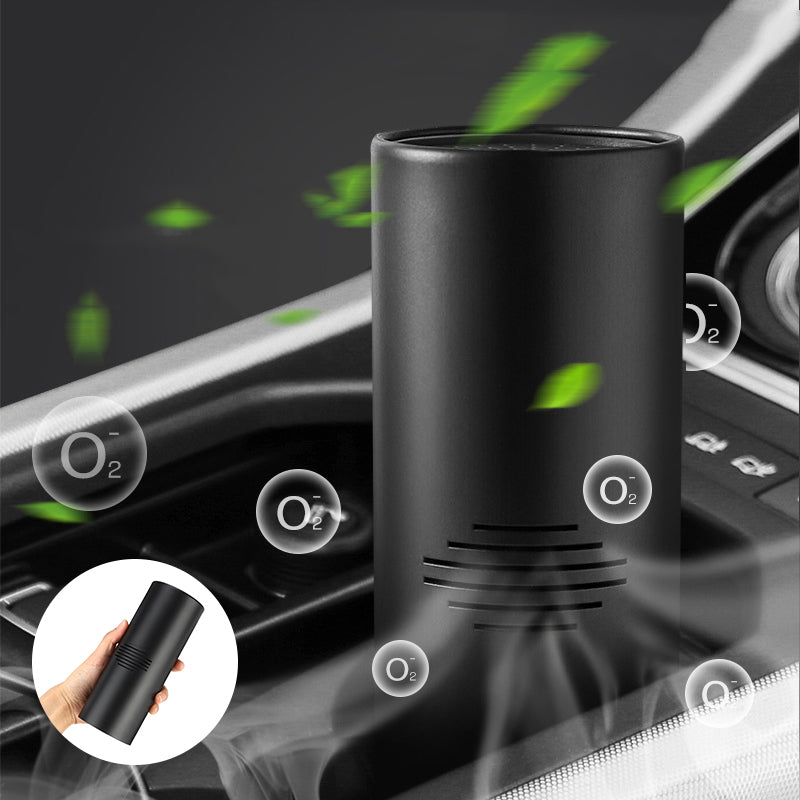 Portable Air Purifier Car Mini Air Cleaner UV Sterilization Negative L ...