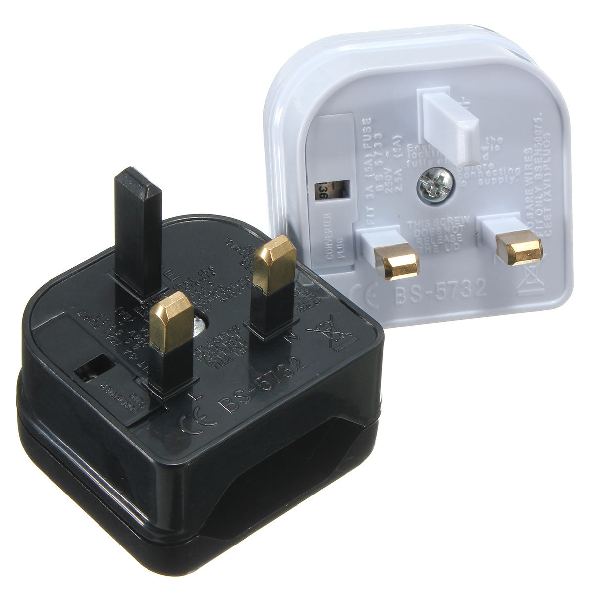 Euro European EU 2 to 3 Pin UK Universal Travel Adaptor Main Plug Conv ...