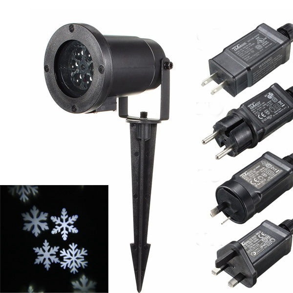 Waterproof Moving White Snowflake Laser Projector Stage Light Christma ...
