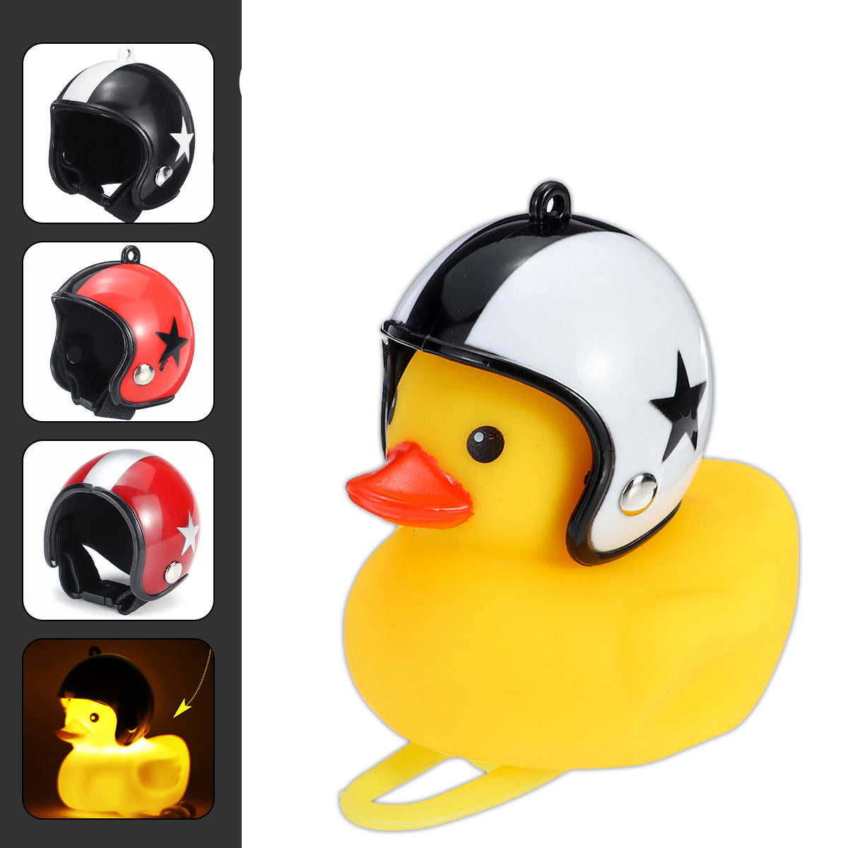 Cartoon Duck Bicycle Bells Handlebar Duck LED Head Light Ring Wind Duc ...