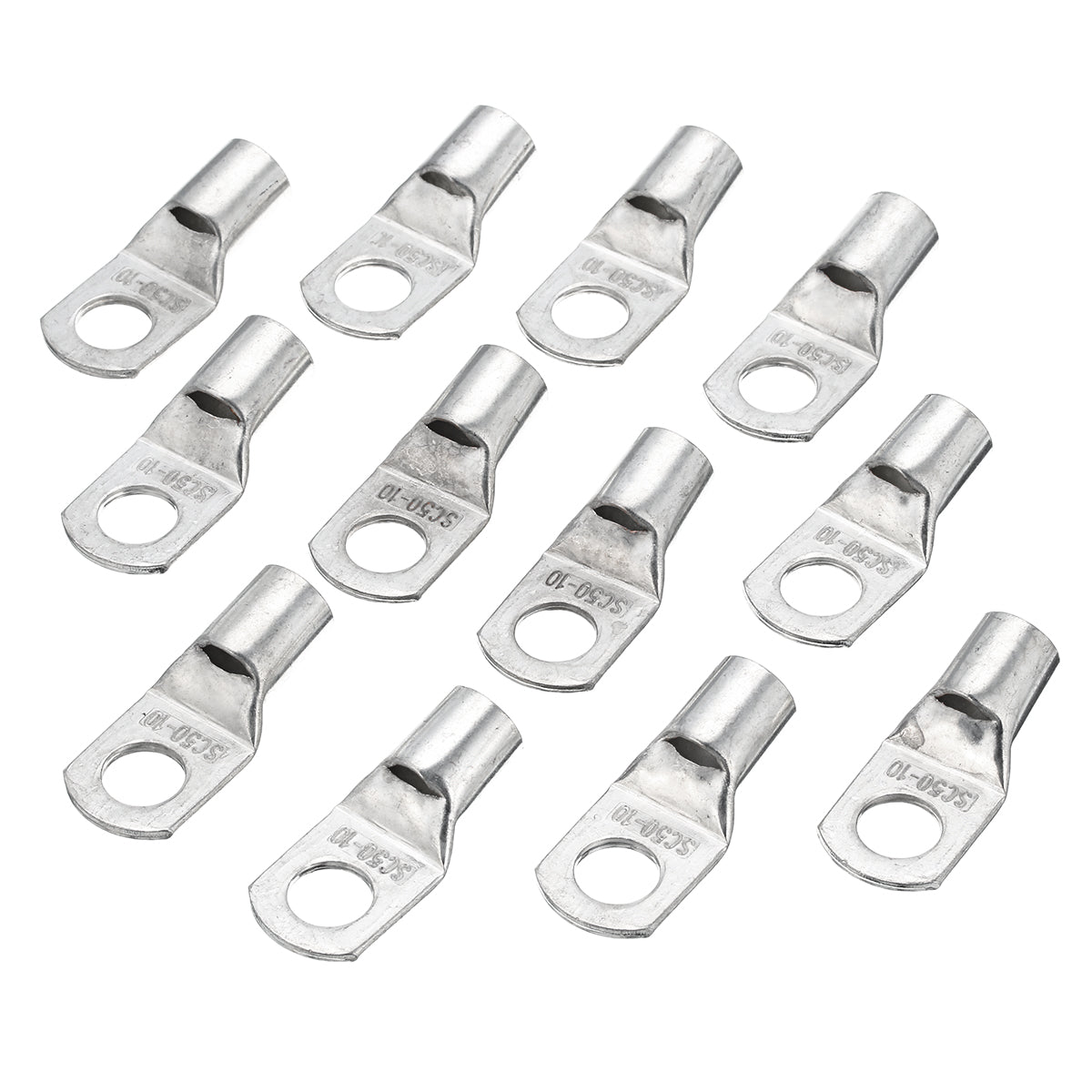 12 Pcs 1/0 AWG Copper Cable Lugs 3/8 Electrical Terminal Block Wire Co ...