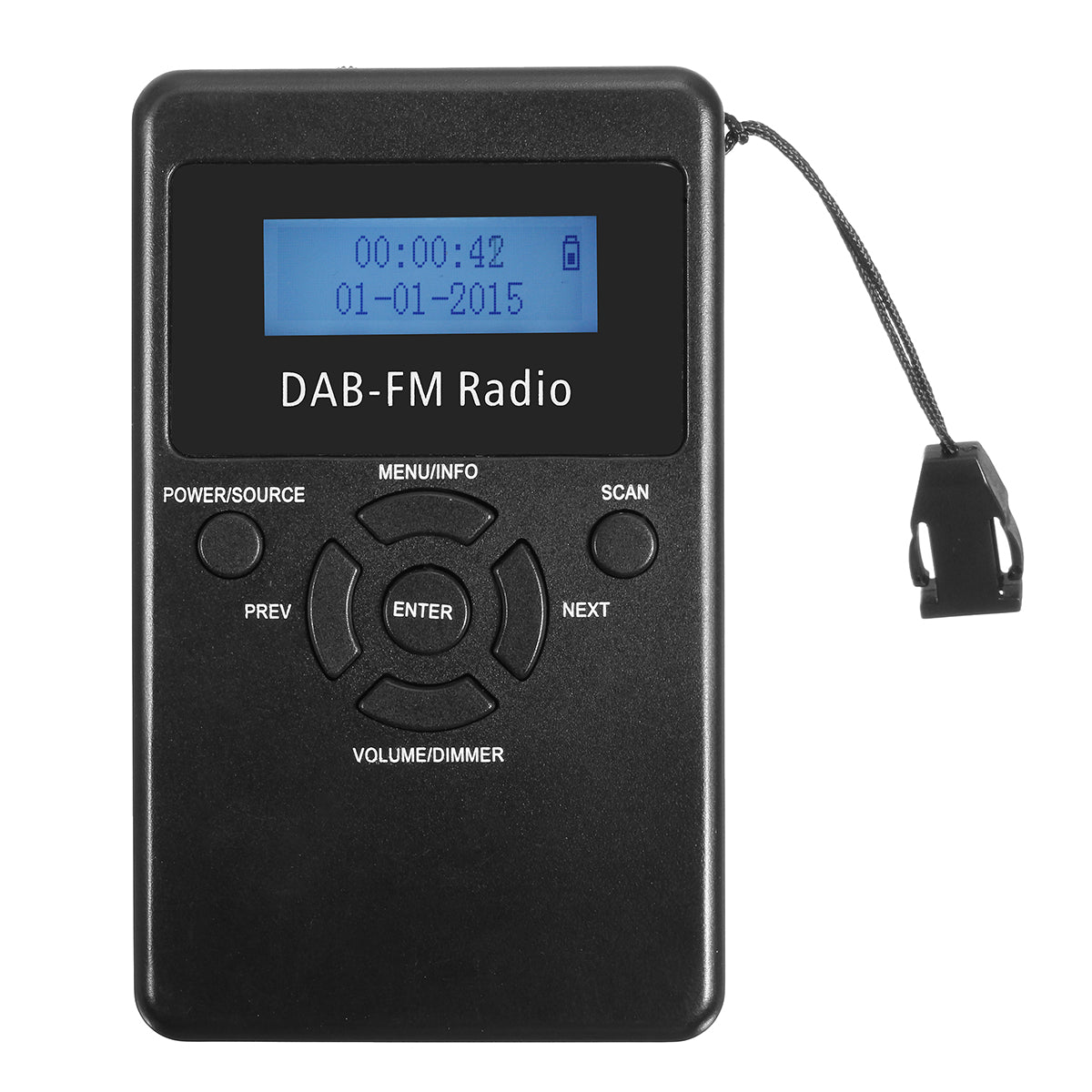 FM/DAB Radio Portable Digital Audio Broadcasting Rechargeable Receiver ...