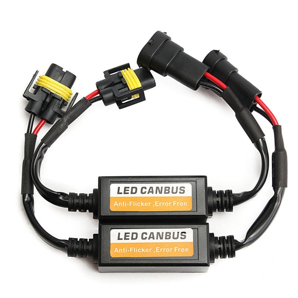 Pair H8 H9 H11 LED Headlight Decoder Canbus Warning Error Canceler Loa ...