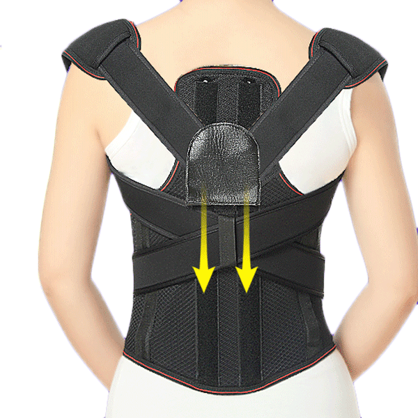 Large Size Adjustable Back Support Belt Posture Correction Corrector U ...