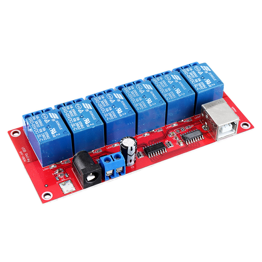 6 Channel 5V HID Driverless USB Relay USB Control Switch Computer Cont ...