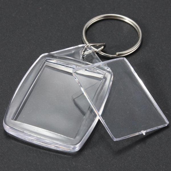 25x35mm Clear Acrylic Plastic Blank Photo Insert KeyRing – Electronic Pro