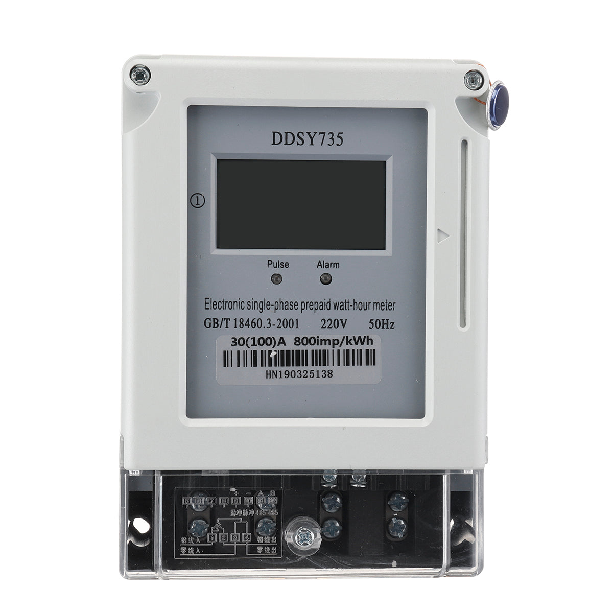 LCD Prepayment Energy Meter Card Meter DDSY Electric Prepayment Watt-h ...