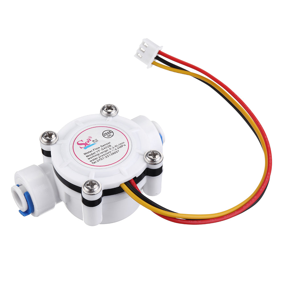 G1/4 DN8 Water Flow Sensor PE Pipe Water Flow Meter 0.3-8L/MIN Quick C ...