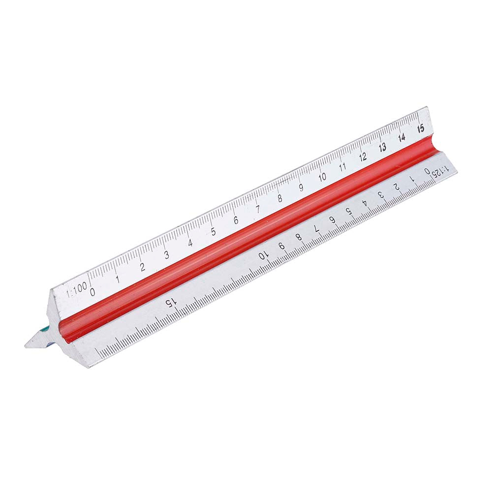 Aluminium Triangle Ruler 15cm or 30cm Three Color Coded Sides Architec ...