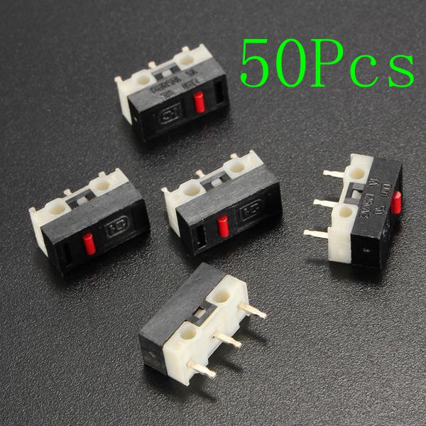 50Pcs No Handle Ultra Mini Micro Switch SPDT Sub Miniature Micro Switc ...