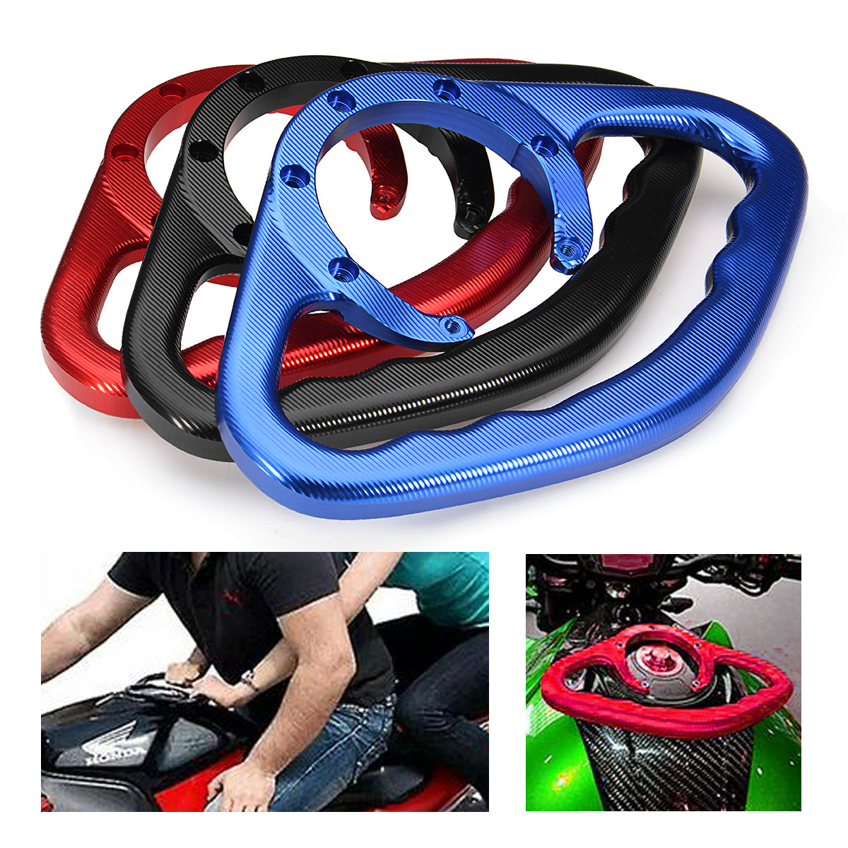 CNC Motorcycle Passenger Hand Grip Tank Grab Stunt Handle Bar Handgrip ...