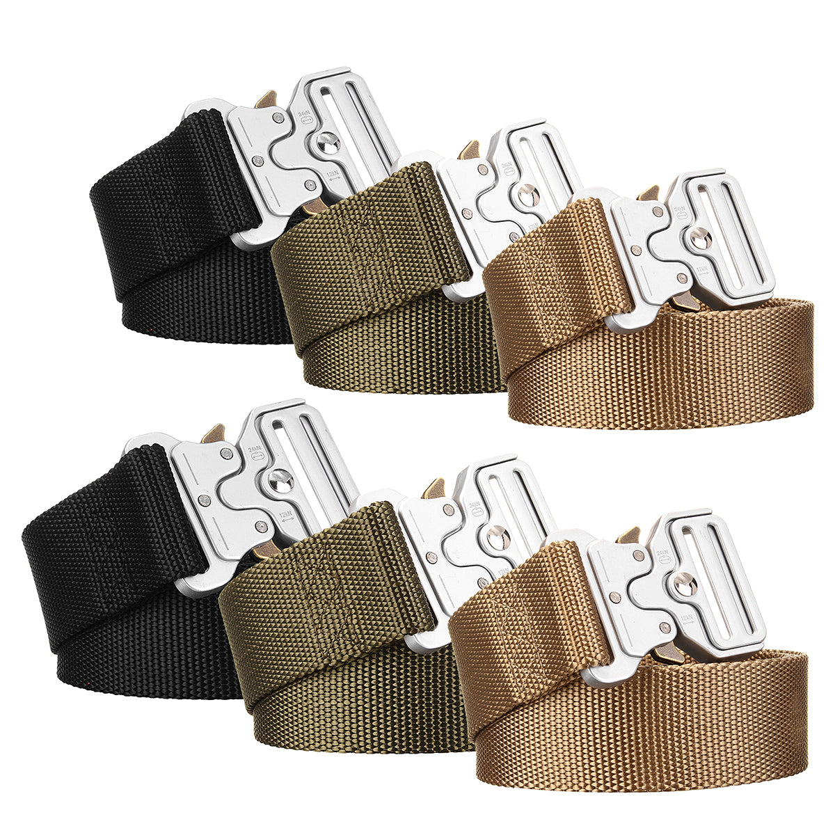 Military Tactical Belt Heavy Duty Webbing Belts Military Style Nylon B ...