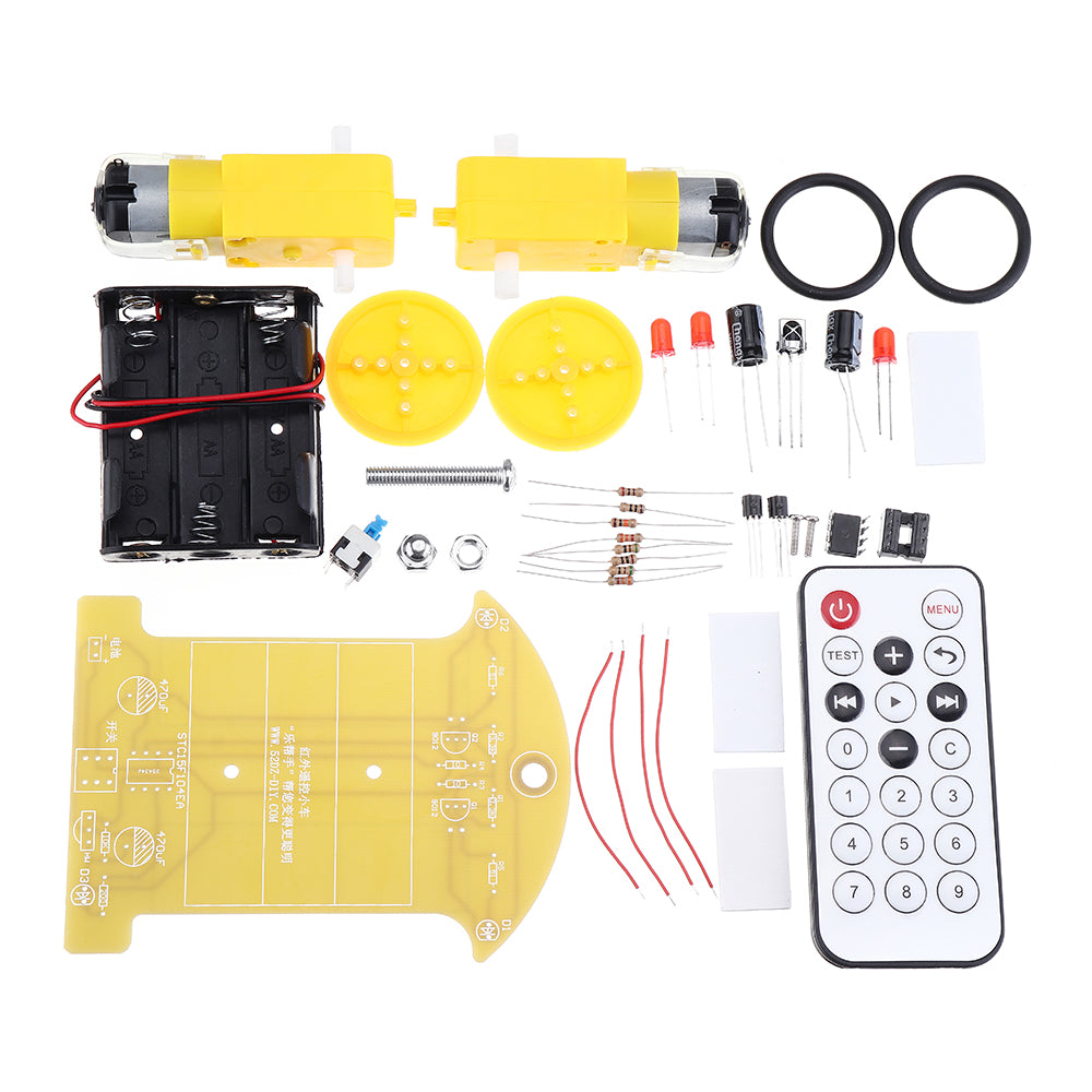 DIY Smart Car Kit Infrared Remote Control Car Infrared Receiver MCU El ...