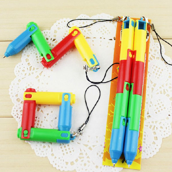 Foldable Ballpoint Pen Collapsible Ball Pen Bending Deformation Pen ...