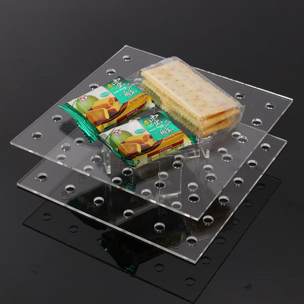18cm Square Transparent Acrylic Cake Stand Wedding Birthday Cake Stand ...