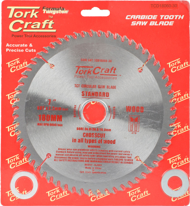 BLADE TCT 180 X 60T 30/20/16 GENERAL PURPOSE COMBINATION – Electronic Pro