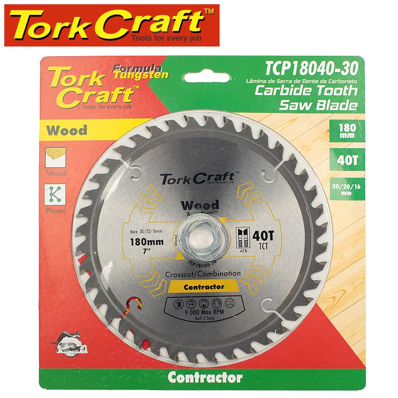 BLADE CONTRACTOR 180 X 40T 30/20/16 CIRCULAR SAW TCT – Electronic Pro