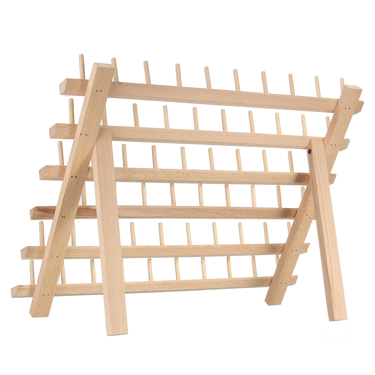 60 Spools Thread Rack Wood Spool Rack Bobbin Thread Holder Sewing Tool ...